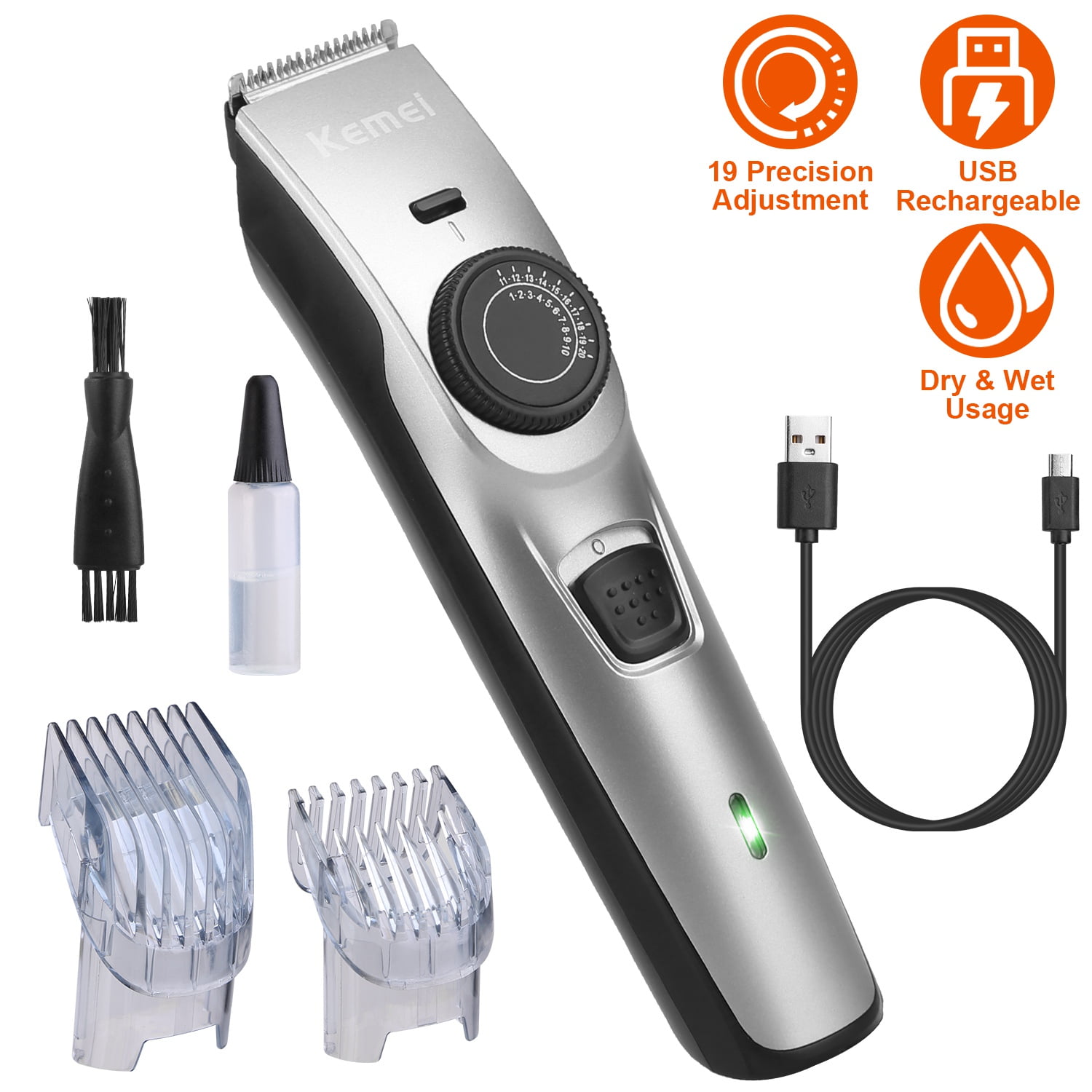 Beard Trimmer for Men, iMounTEK USB Rechargeable Hair Mustache Trimmer ...
