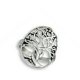 Tree of Life Knot Branches Filigree Leaf Ring Stainless Steel Band Gray ...