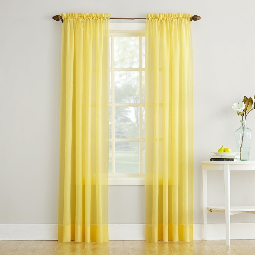 No. 918 Jillian Crushed Voile Sheer Rod Pocket Curtain Panel, 63.00 No. 918 Jillian Crushed Voile Sheer Rod Pocket Curtain Panel, 63.00