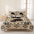 Full Quilt Bedding Set Autumn Black Bear Footprints Breathable Summer ...