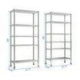 SamyoHome 63"W Storage Rack, Hevy Duty Garage Wire Shelving Chrome ...