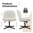 Armless Office Desk Chair No Wheels,Ergonomic Criss Cross Legged ...