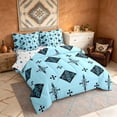 Manfei Tribal Geometric Diamond Queen Bedding, Vintage Cross Bedding ...