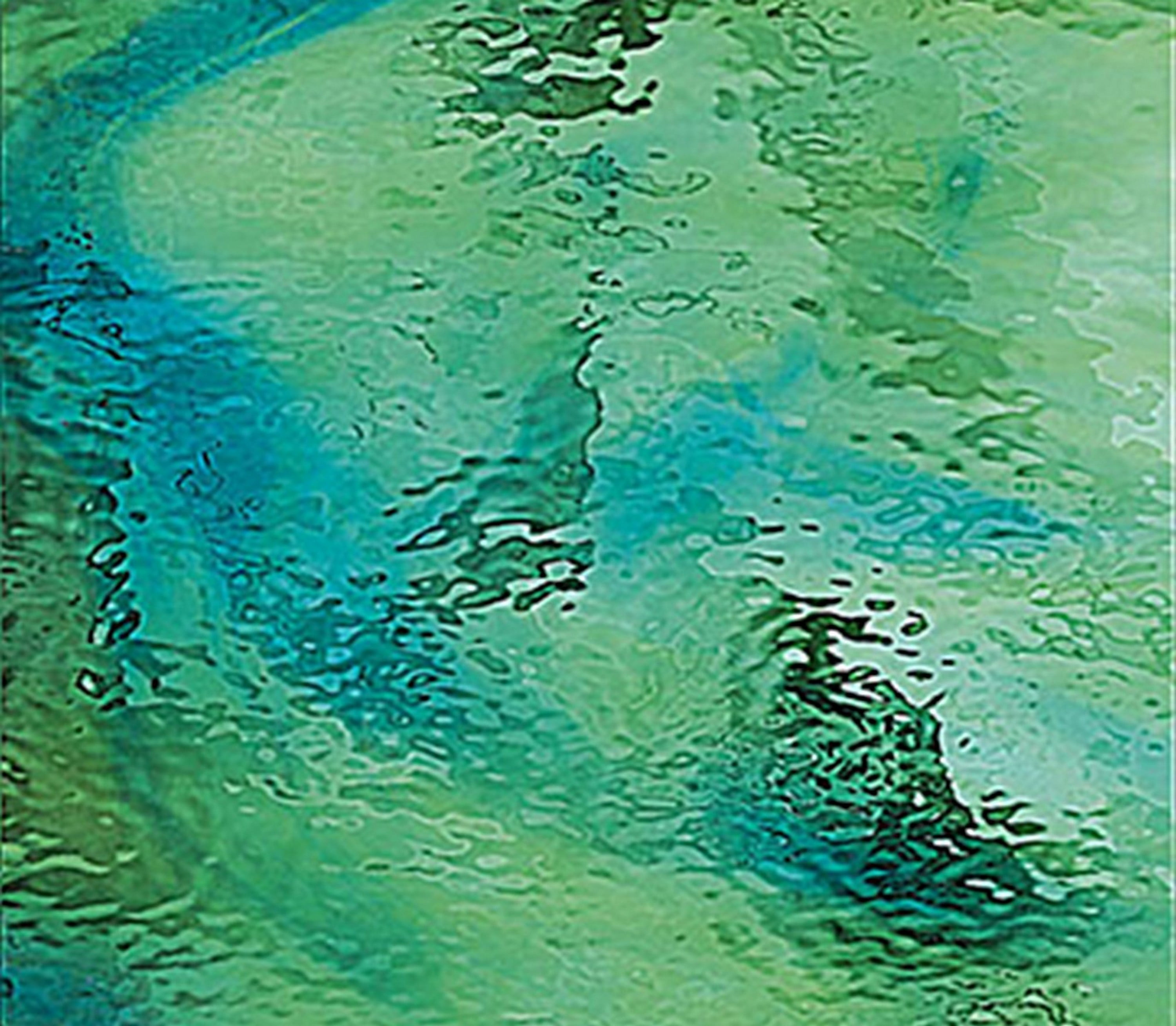 OCEANSIDE STAINED/FUSING GLASS SHEETS - PALE GREEN/AQUA BLUE WATERGLAS ...
