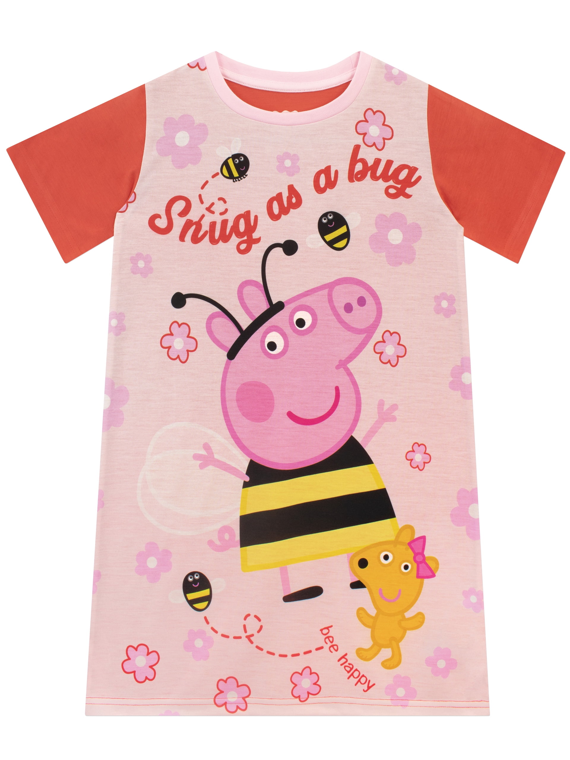 Peppa Pig Girls Snug As A Bug Nightdress Sizes 2T-8 - Walmart.com
