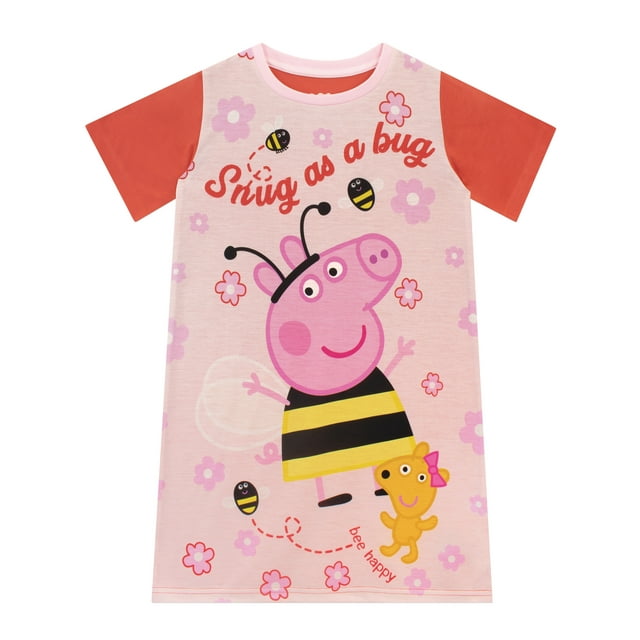 Peppa Pig Girls Snug As A Bug Nightdress Sizes 2T-8 - Walmart.com