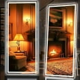 LED Lighted & Non-LED Full Length Mirror, Arched/Rect Top, Aluminum ...