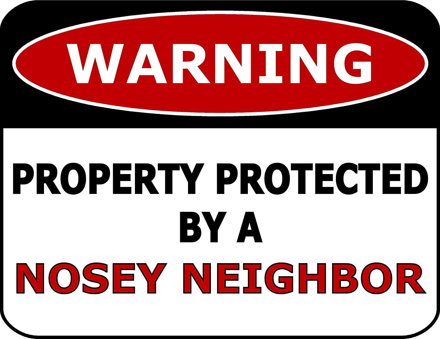 Flashing Blinking Red LED Laminated Funny Sign Warning Property ...