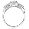 Pompeii 3/4ct 3-Stone Pave Cushion Halo Diamond Engagement Ring Vintage 10k White Gold - Walmart.com