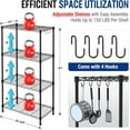 WORKPRO Storage Shelves, 4 Tier Metal Shelving Unit, Garage Wire Rack ...