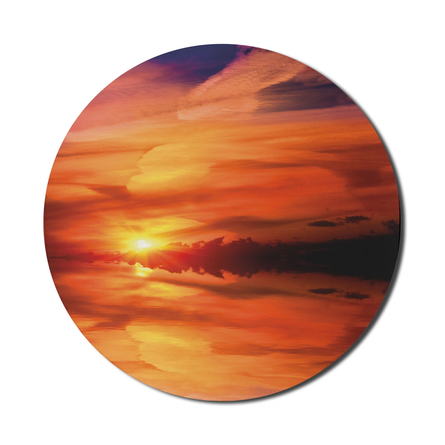 Nature Mouse Pad for Computers, Dramatic Sunset Sky Clouds on Lake ...