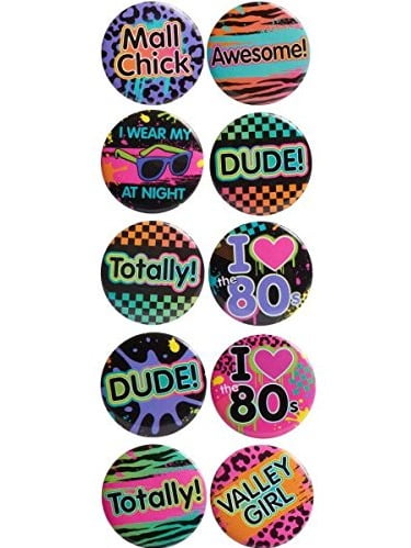 Totally 80's Buttons - Walmart.com