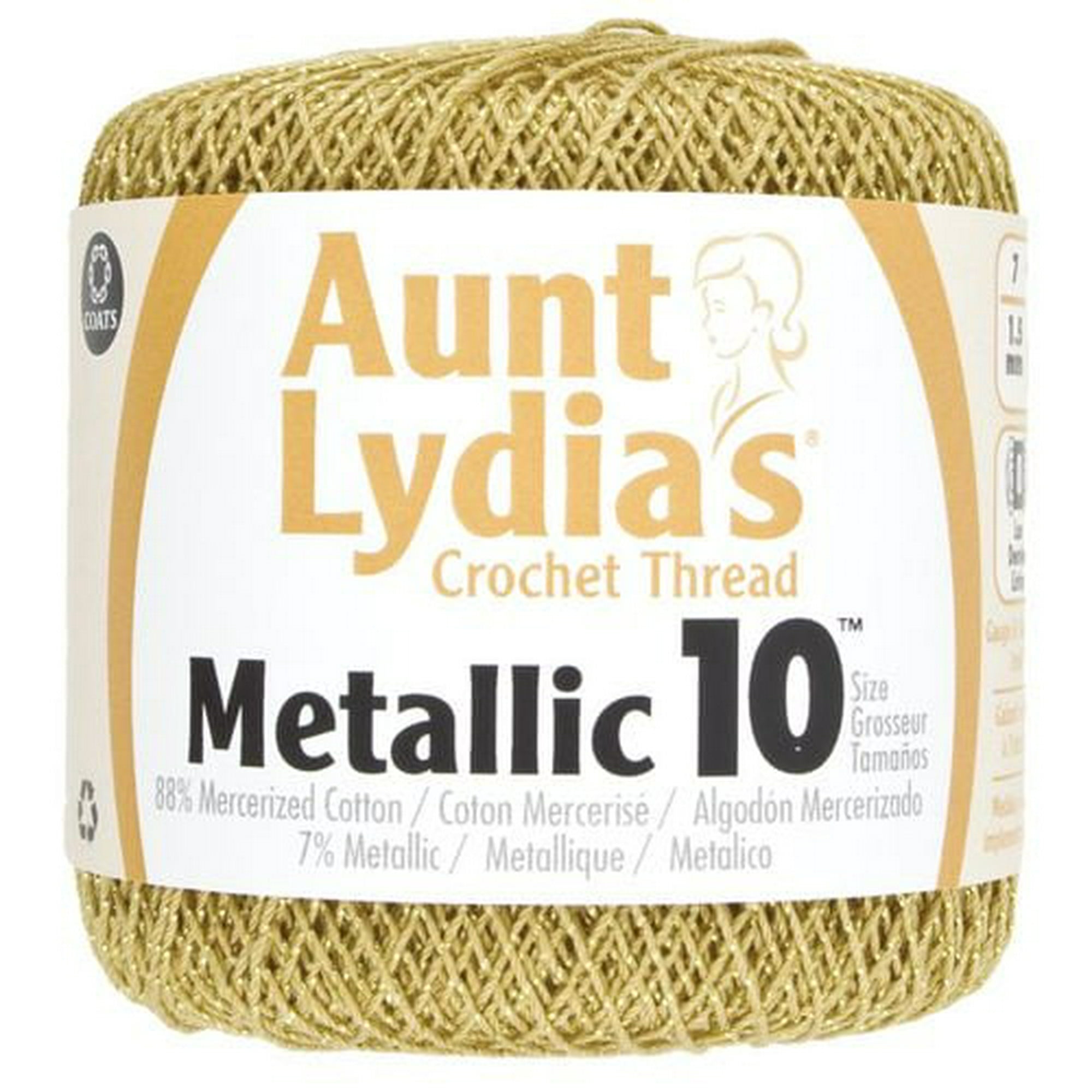 Click here for Aunt Lydias Aunt Lydia Metallic Crochet 154m Size... prices