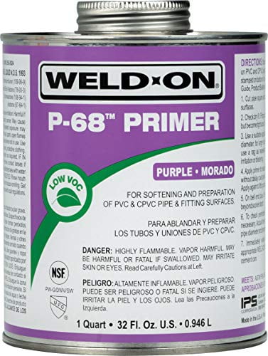 Weld-On 10210 P-68 PVC/CPVC Non-Bodied Primer - Fast Acting and Low-VOC ...
