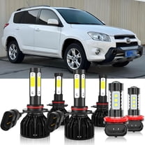 For 2006-2012 Toyota RAV4 9005+9006+H11, LED Headlight High Low Beam ...