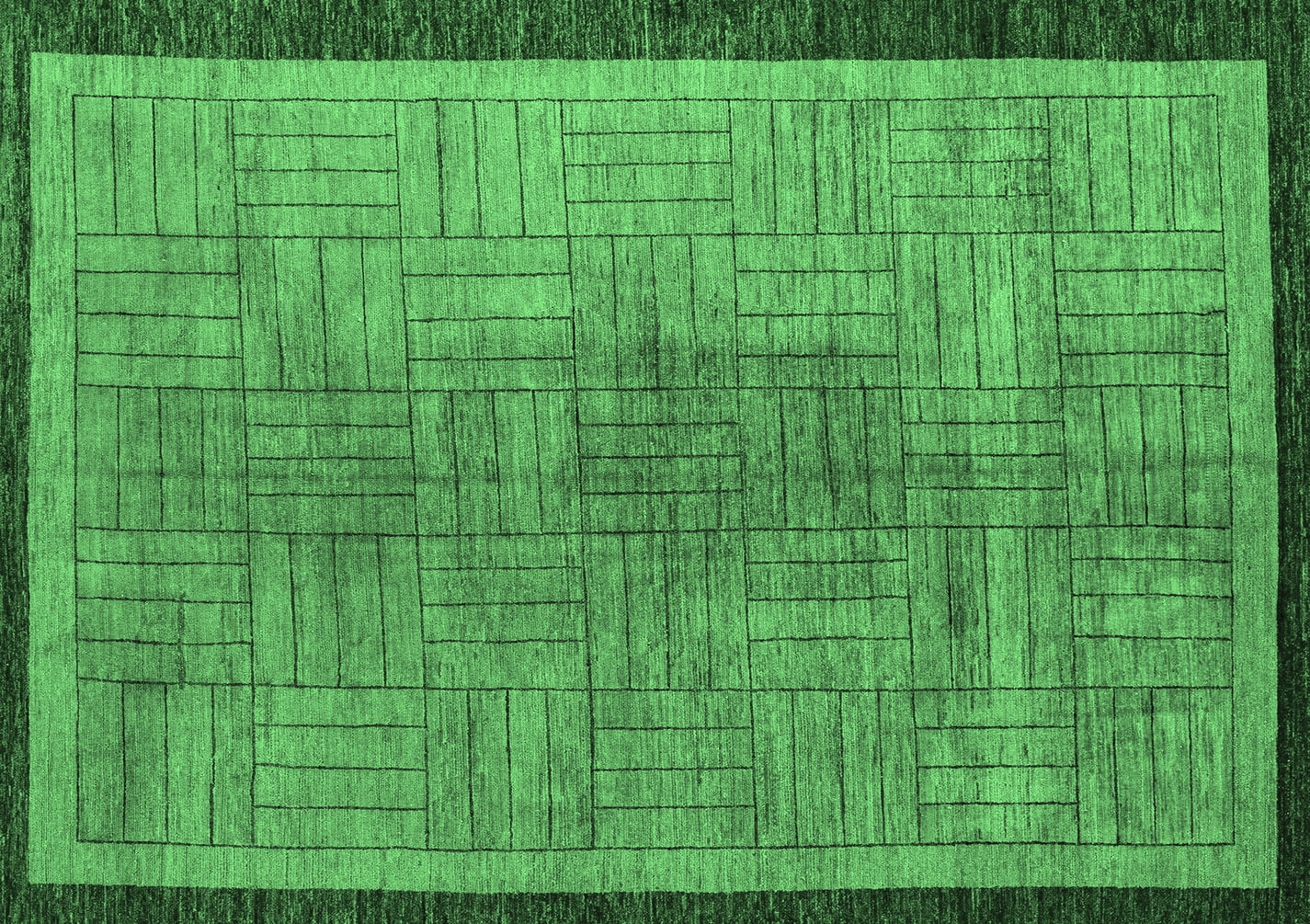 Ahgly Company Indoor Rectangle Abstract Emerald Green Modern Area Rugs ...
