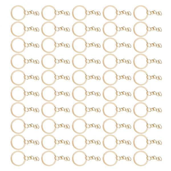 2x50 Pieces Keychain Blank Keyrings Divided Gold Results 4 Links 20 Mm ...
