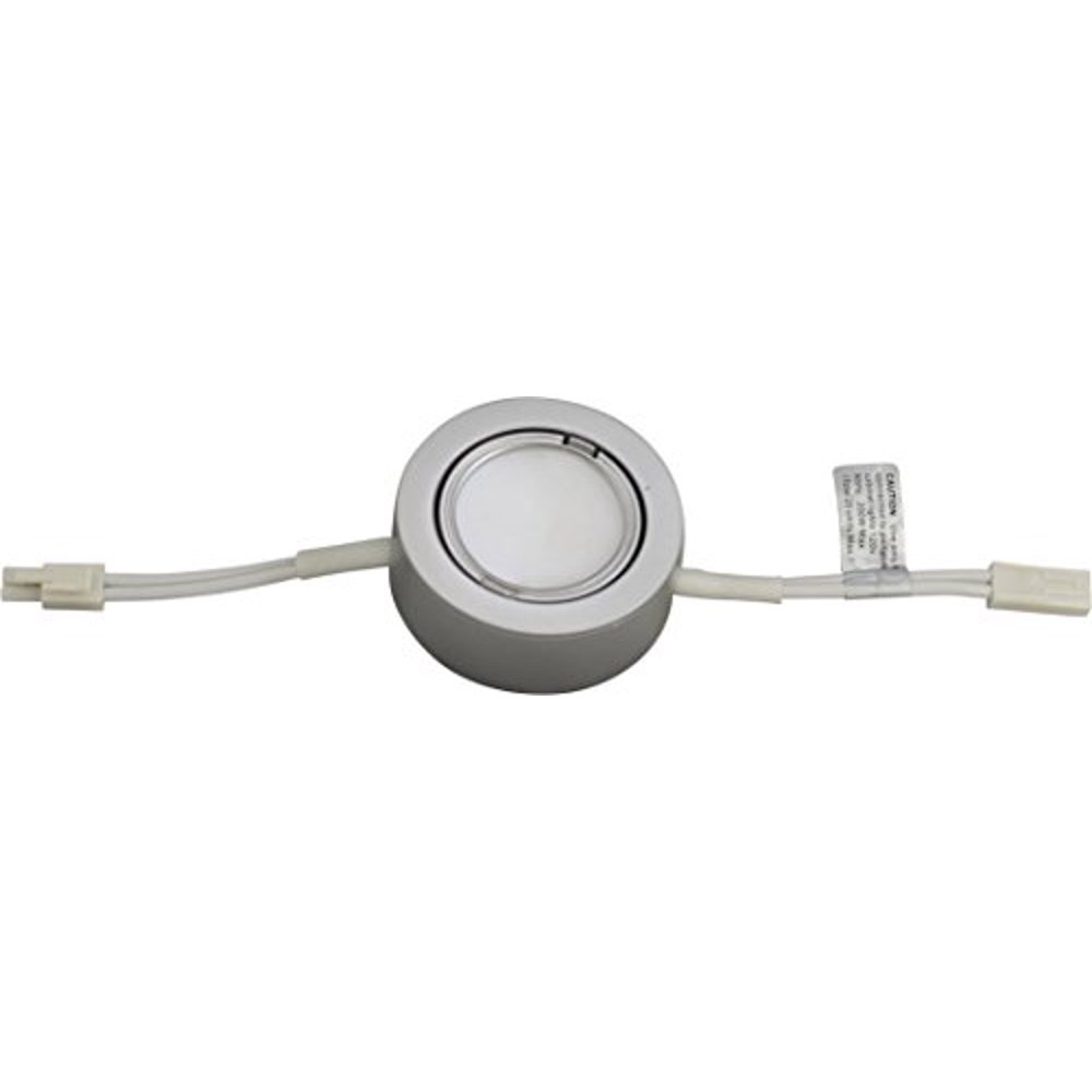 Professional Grade - 1 Silver Plastic Cover LED Puck Light – Warm White ...