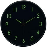 Timely Furnishings Midnight Blue Wall Clock with Glow in Dark Numbers ...