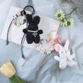 ANXPTIME Lovely Plush Rabbits Bead Keychain Hangings Decoration Keyring ...