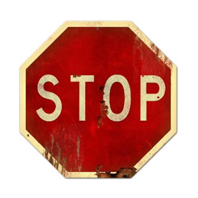 Past Time Signs PS098 Stop Sign Street Signs Custom Metal Shape - 3 lbs ...