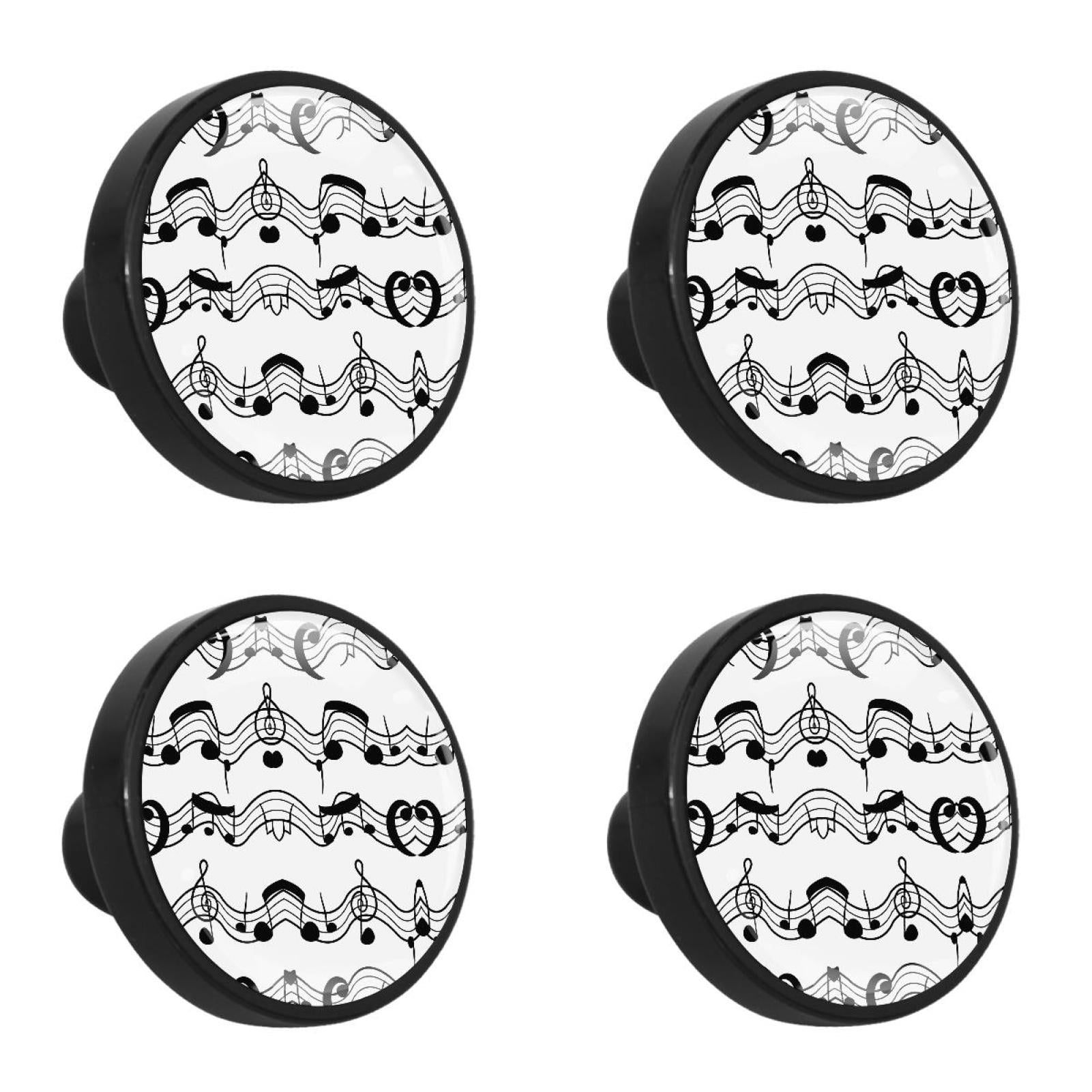 4 Pcs Musical Notes Knobs for Kitchen Cabinet Cupboard Dresser Bookcase ...