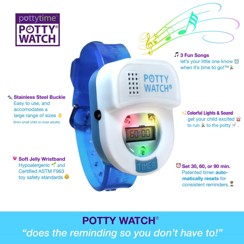 Potty Time Watch Toddler Toilet Training Aid Reminder Timer ~ Blue