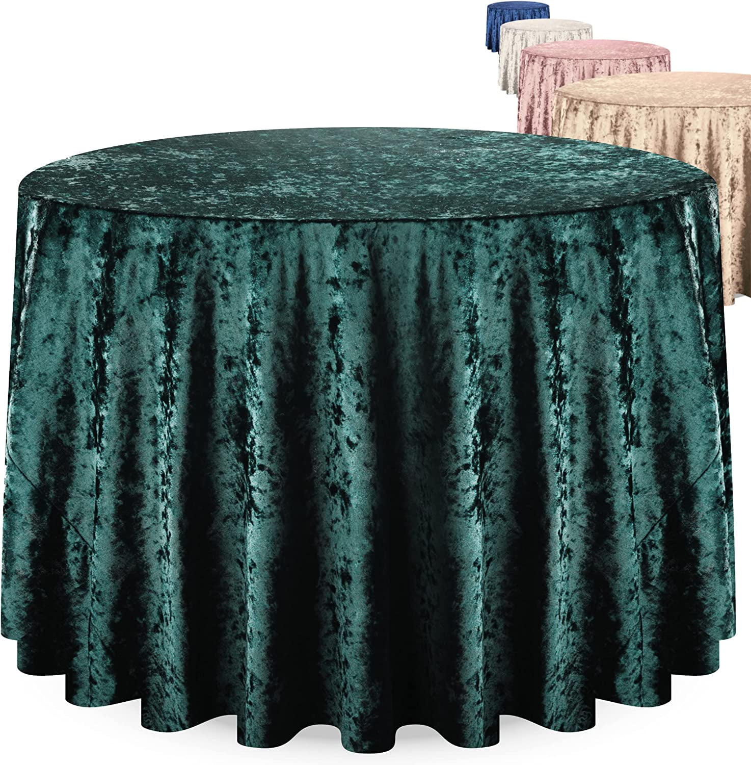 Elegant Round Table Cloth 70 Inch, Made With Fine Crushed-Velvet ...