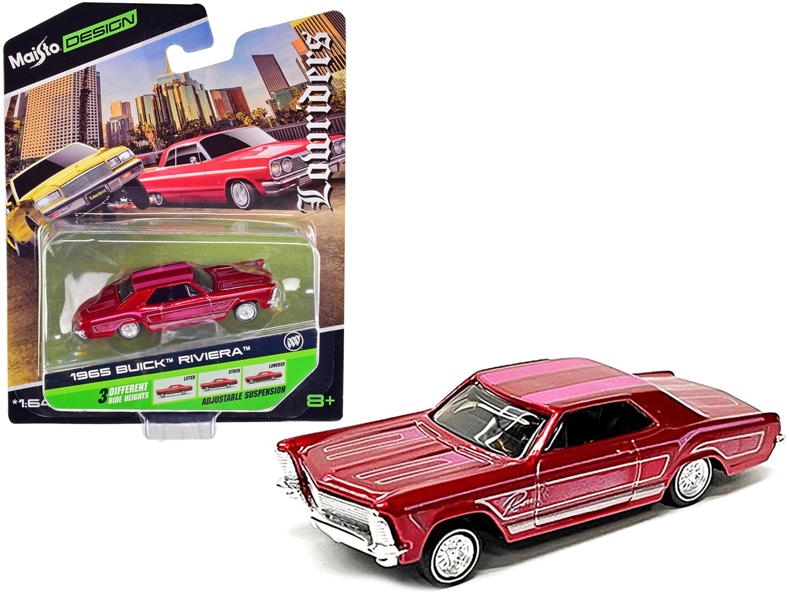 1965 Buick Riviera Lowrider Candy Red with Stripes "Lowriders" Series 1 ...