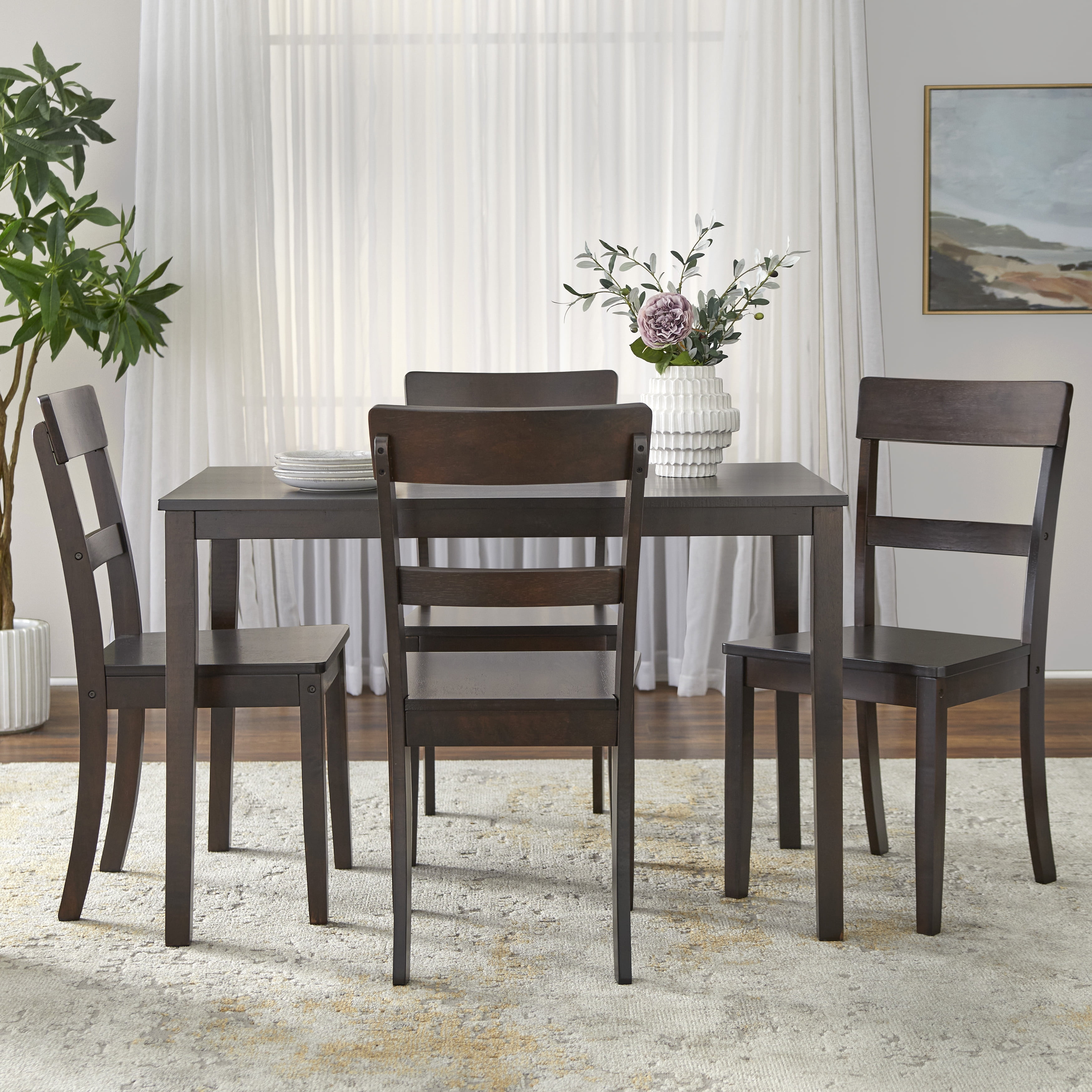 Beverly 5-Piece Dining Set, Multiple Finishes - Walmart.com