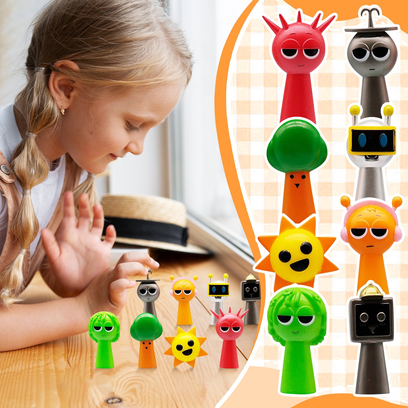 8PCS Sprunki Action Figures Set, Sprunki Incredibox Game Figure Toys ...