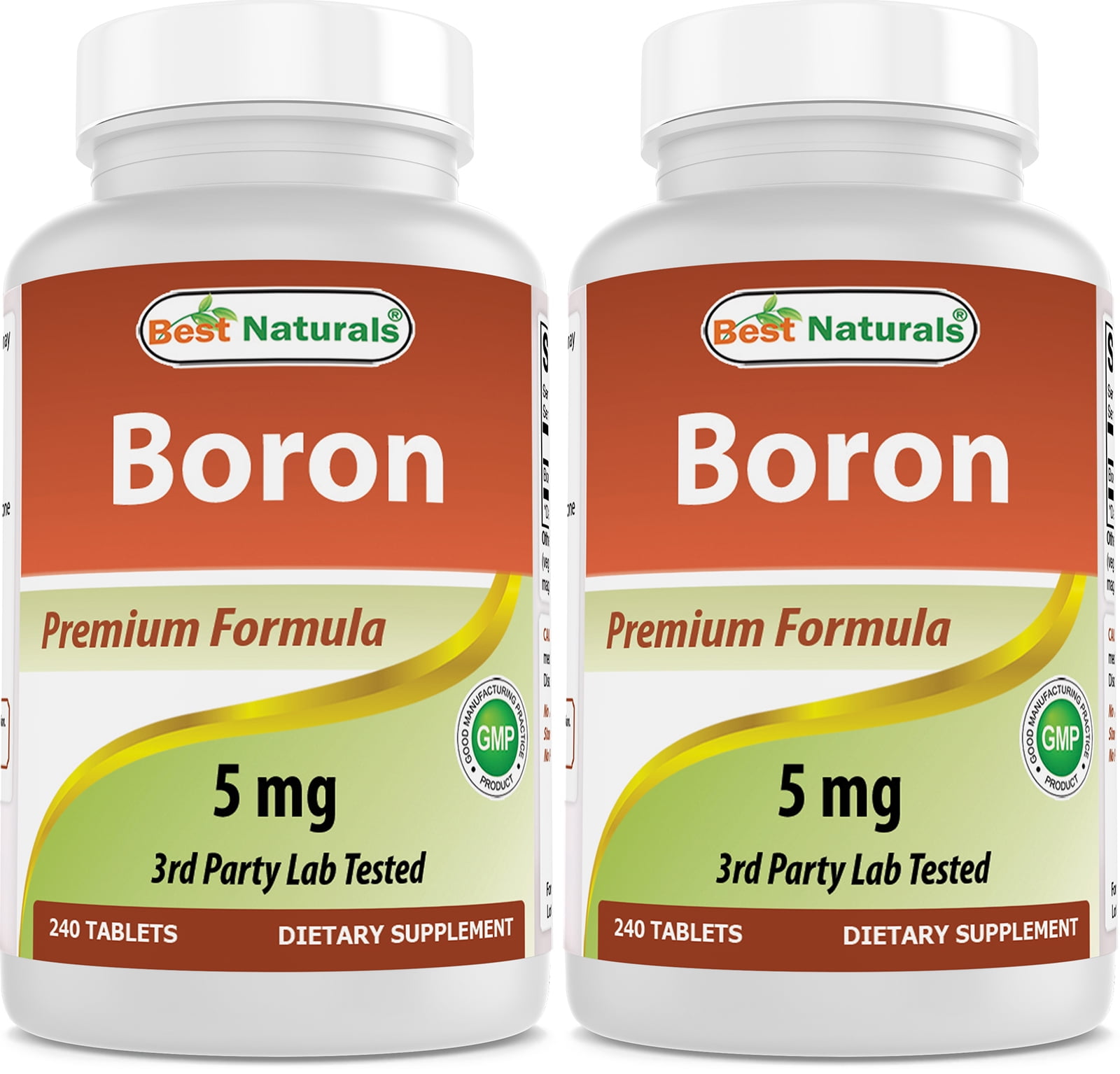 2 Pack Best Naturals Boron 5 mg 240 Tablets | Boron Supplements Support ...