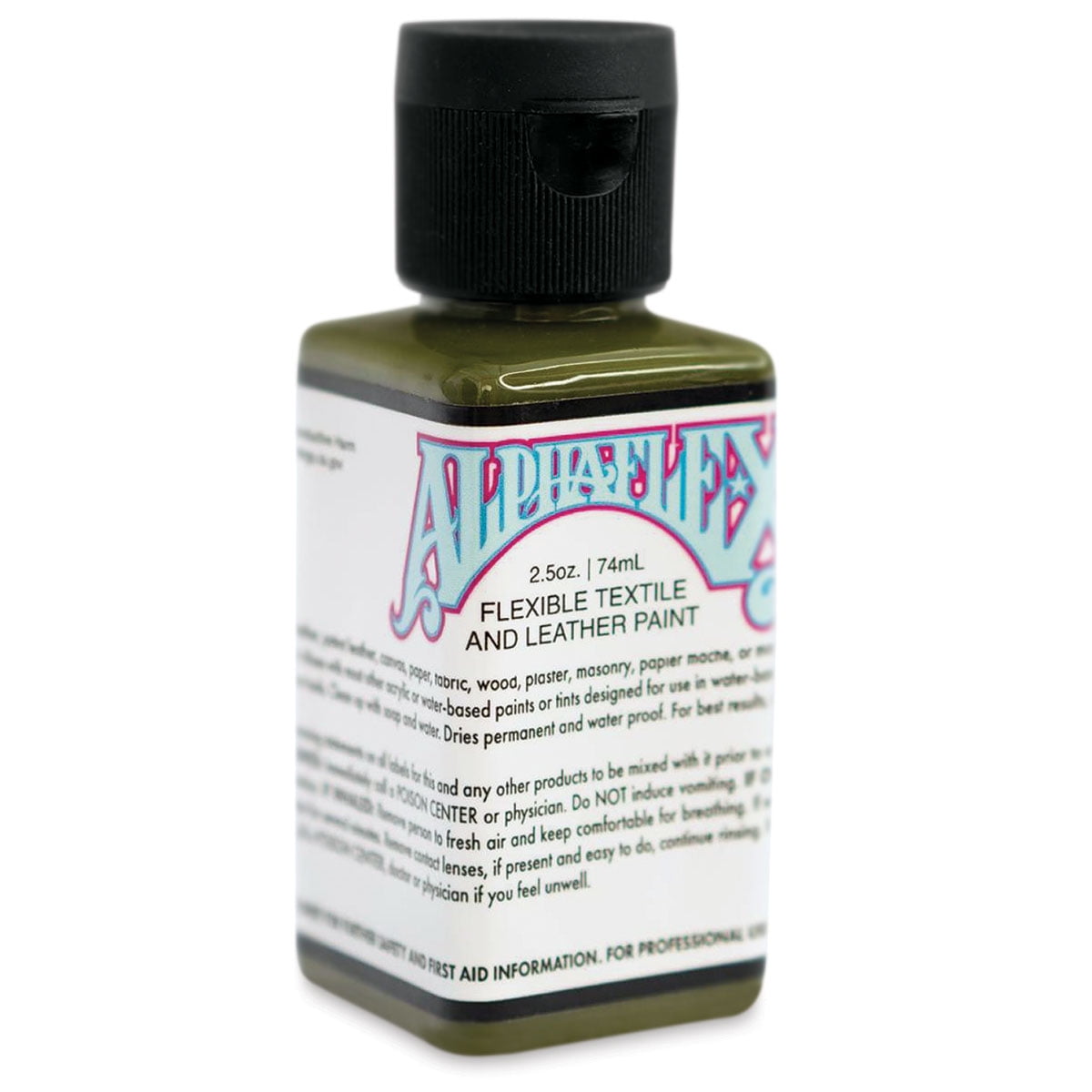 Alpha6 AlphaFlex Textile and Leather Paint - Army Green, 74 ml, Bottle ...
