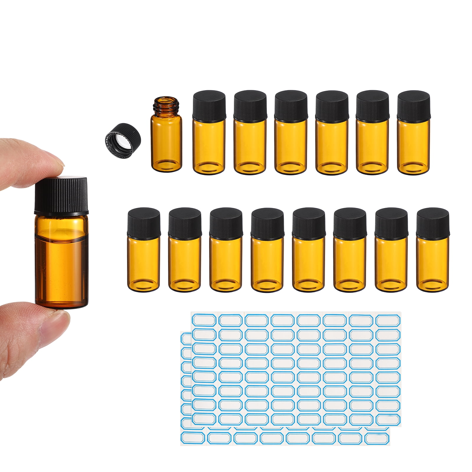 Click here for Uxcell 5ml Amber Glass Vials  15 Pack Sample Vials... prices
