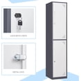 MIIIKO Metal Storage Lockers for Employees, 2 Tier Metal Locker with ...