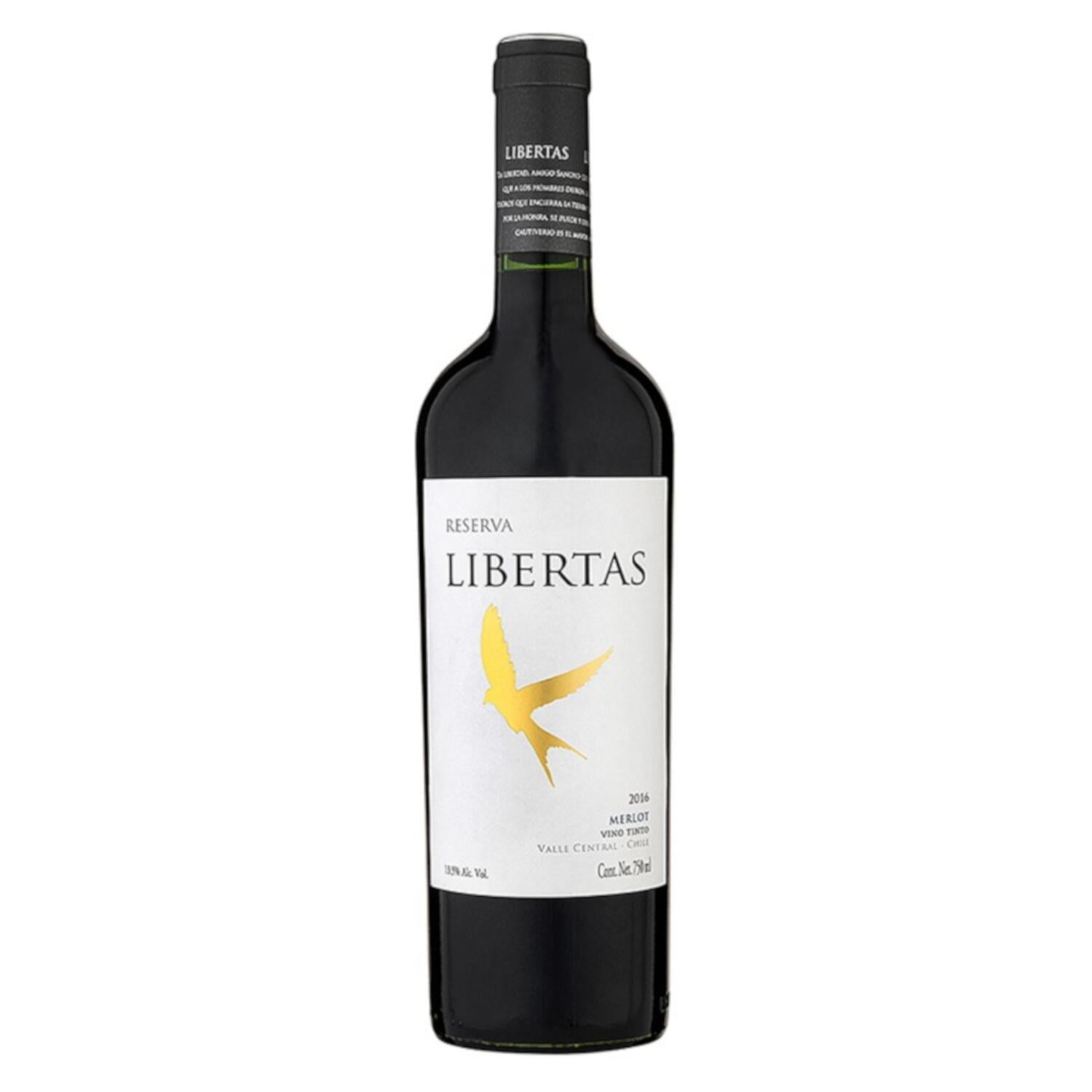 Pack de 12 Vino Tinto Libertas Reserva Merlor 750 ml | Bodega Aurrera ...