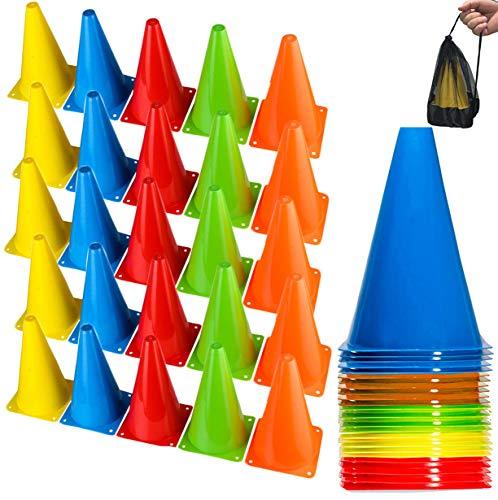 9 Inch （23cm） Plastic Sport Training Traffic Cones soccer pylons - Set ...