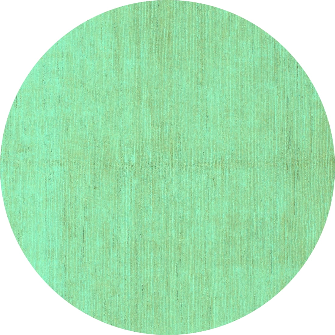 Ahgly Company Indoor Round Solid Turquoise Blue Modern Area Rugs, 5 ...