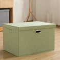 Collapsible Storage Bins with Removable Lids and Handles, Washable ...