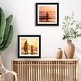 12x12 Picture Frame Set of 4 with Tempered Glass, Black Frame Display ...