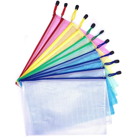 30 PCS A4 Size Zipper File Bags,Zippered Waterproof PVC Pouch Zip ...