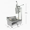 ALDKitchen Commercial Churros Machine with 3-Hole Nozzles, Manual Deep ...