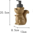 NovaBreeze Cute Squirrel Ceramic Foaming Soap Dispenser, Refillable ...