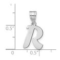 Auriga Fine Jewelry 14K White Gold Script Letter R Initial Pendant for ...