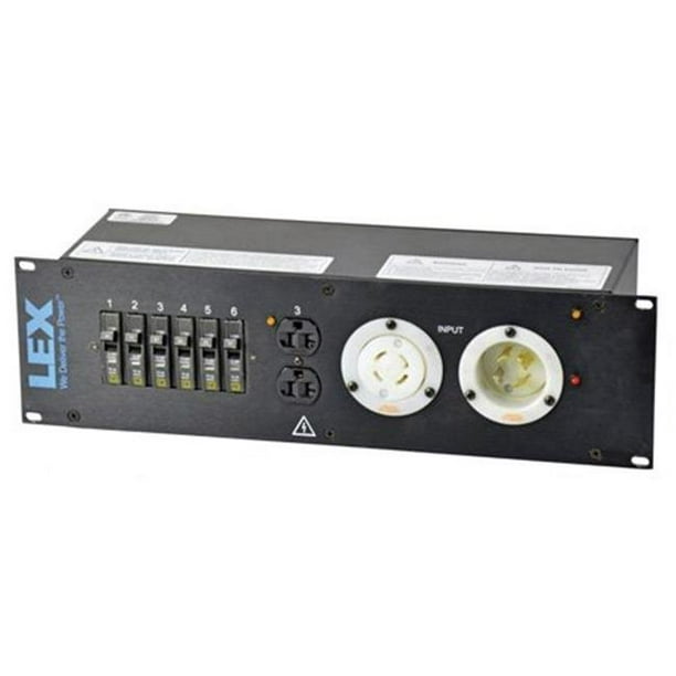 Lex Products LEX-PRM3IJ-9CC 3RU Rack Mount Power Distribution for L14 ...