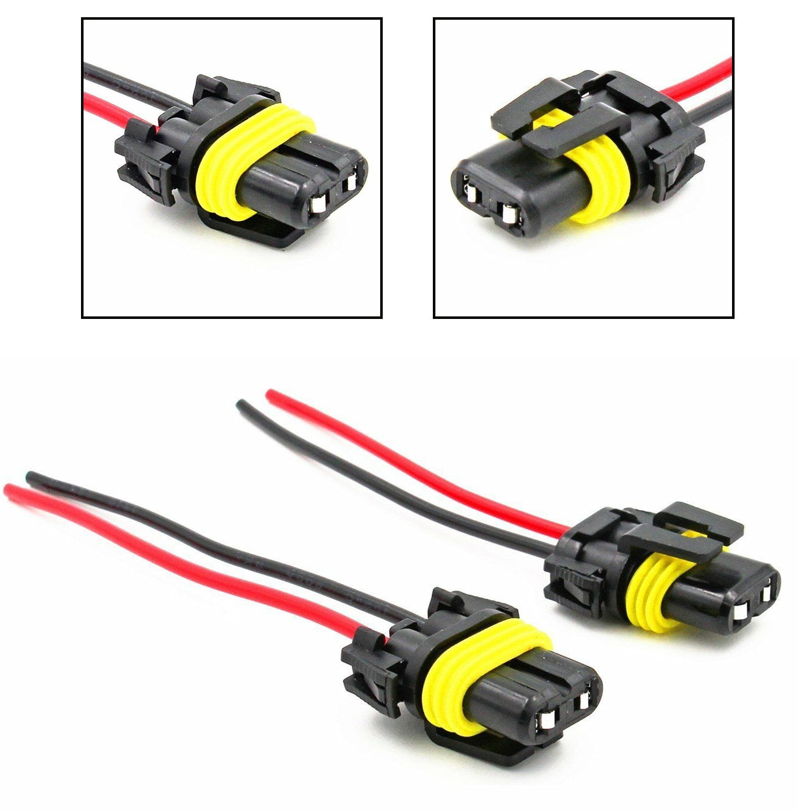 Xotic Tech 2pcs 9006 HB4 Socket Female Adapter Wiring Harness Pigtail ...