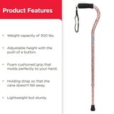 Equate Mobility Adult Offset Handle Cane, Polka Dot HSA/FSA Eligible ...