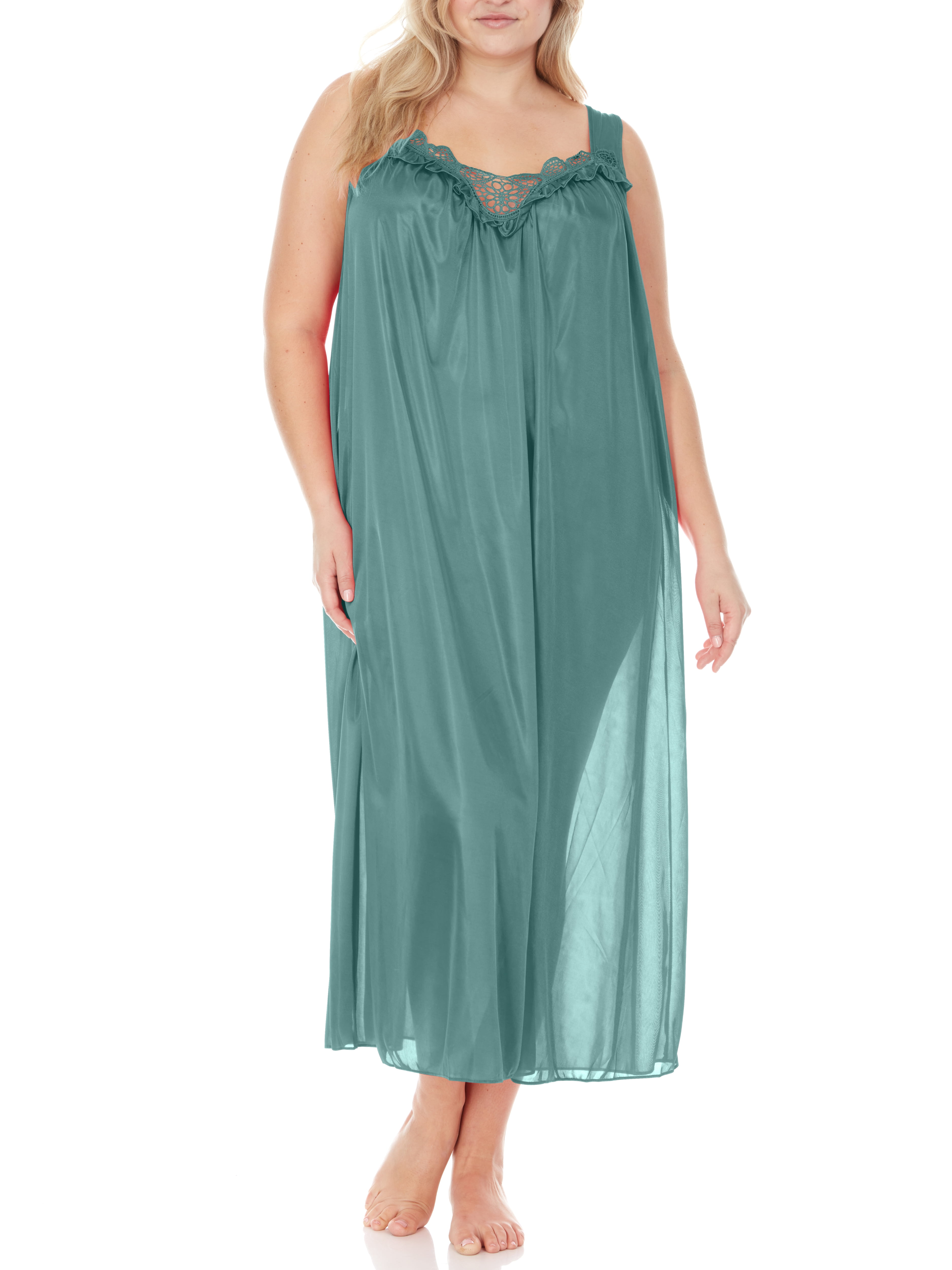 Ezi Nightgowns for Women - Soft & Breathable Satin Night Gowns for ...