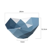GOOHOCHY Blue Plastic Storage Tray for Snacks and Fruits with Large ...