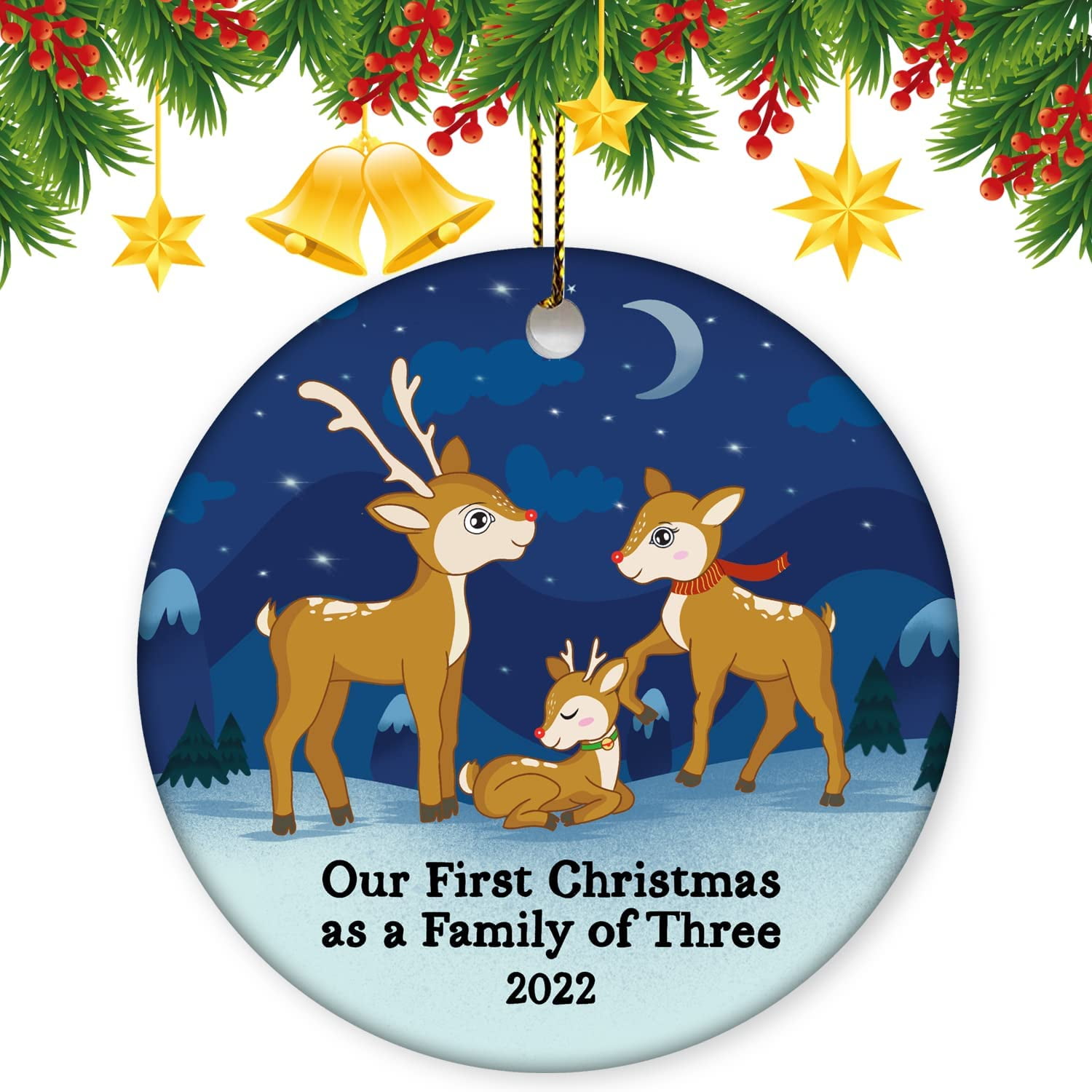 Our First Christmas as a Family of Three Christmas Tree Decorations ...